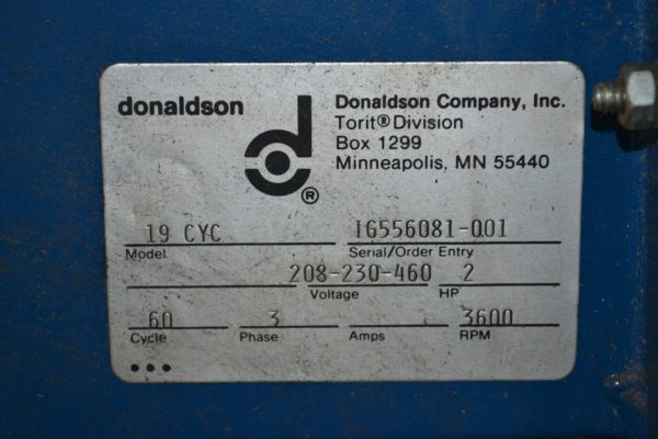 Donaldson Torit 19 CYC 2HP Cyclone Dust Collector - The Equipment Hub
