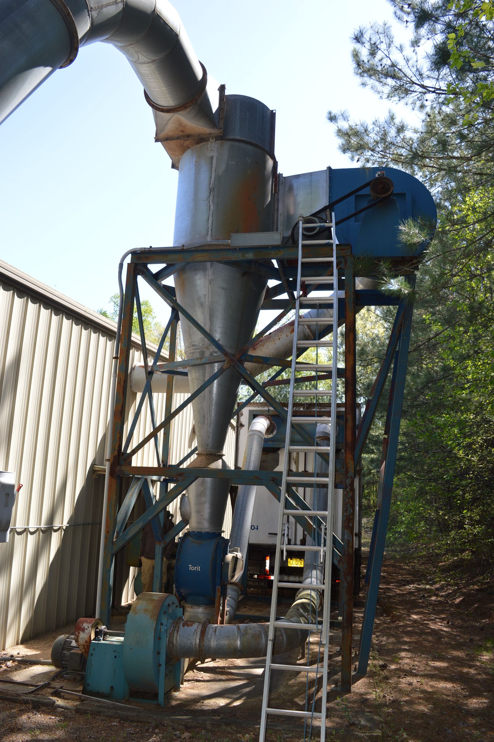 Donaldson Torit 14,000 CFM Cyclone Dust Collector w/ 240 Bag Baghouse ...