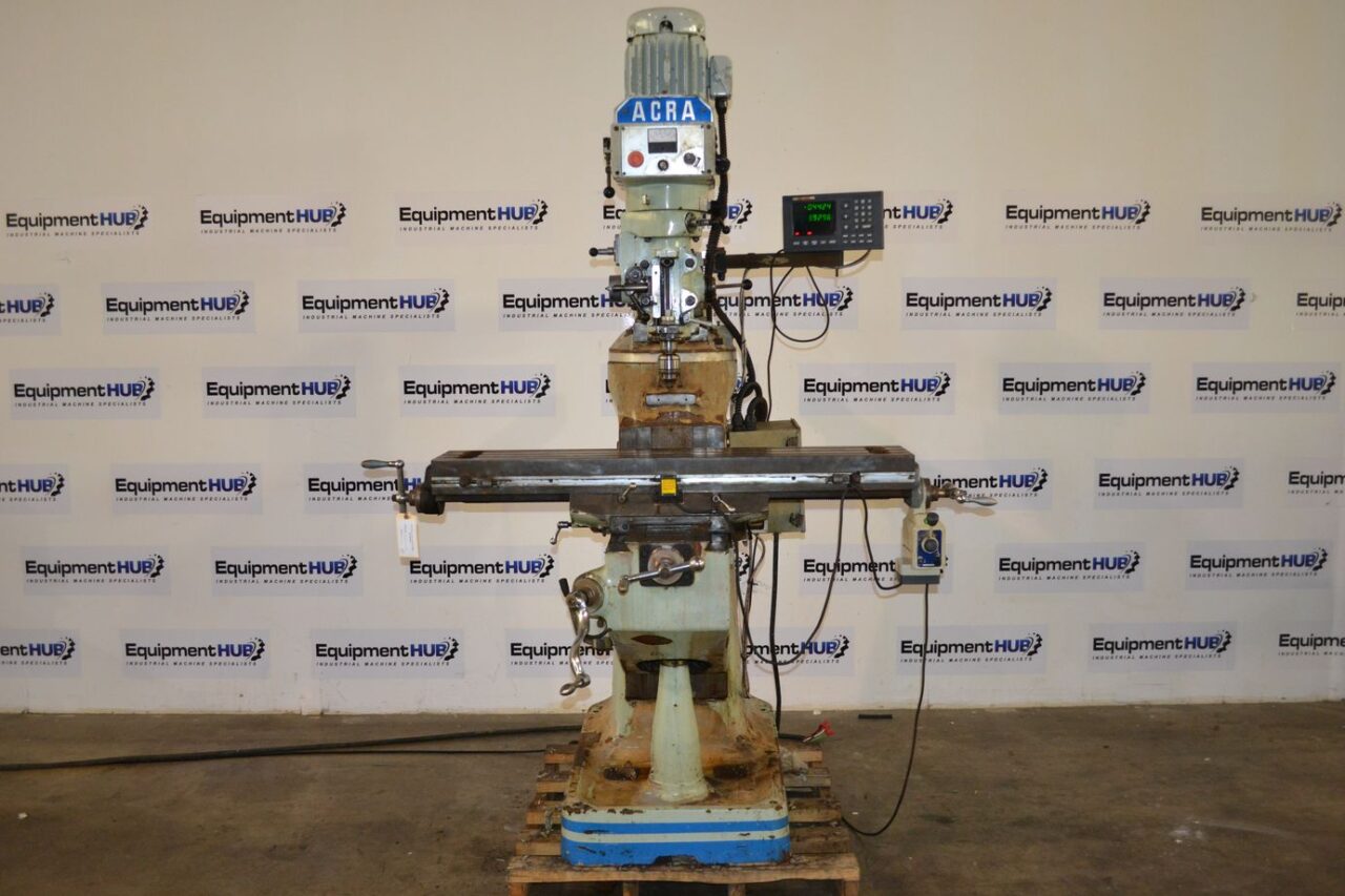 Acra AM-2AC 9" x 49" Variable Speed Milling Machine w/ DRO & Power Feed ...