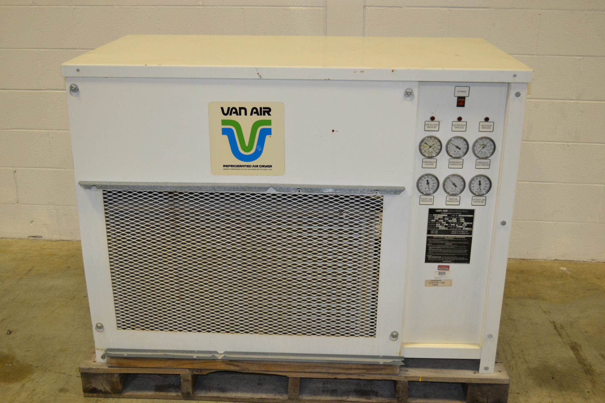 Van Air RA-500 500 SCFM Refrigerated Air Dryer - The Equipment Hub
