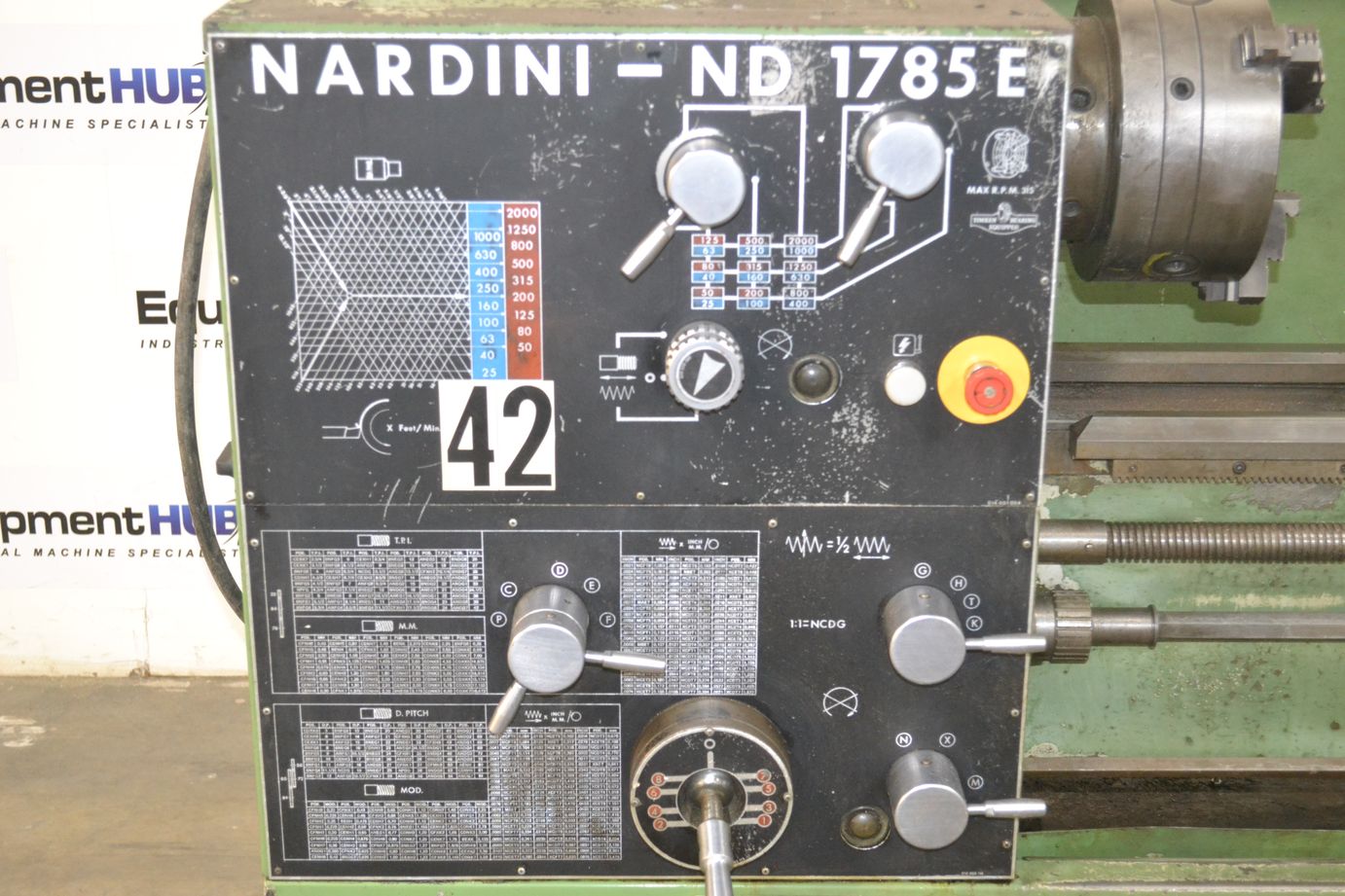 Nardini / Clausing ND 1785E 17" x 85" Engine Lathe, Inch / Metric Feeds ...