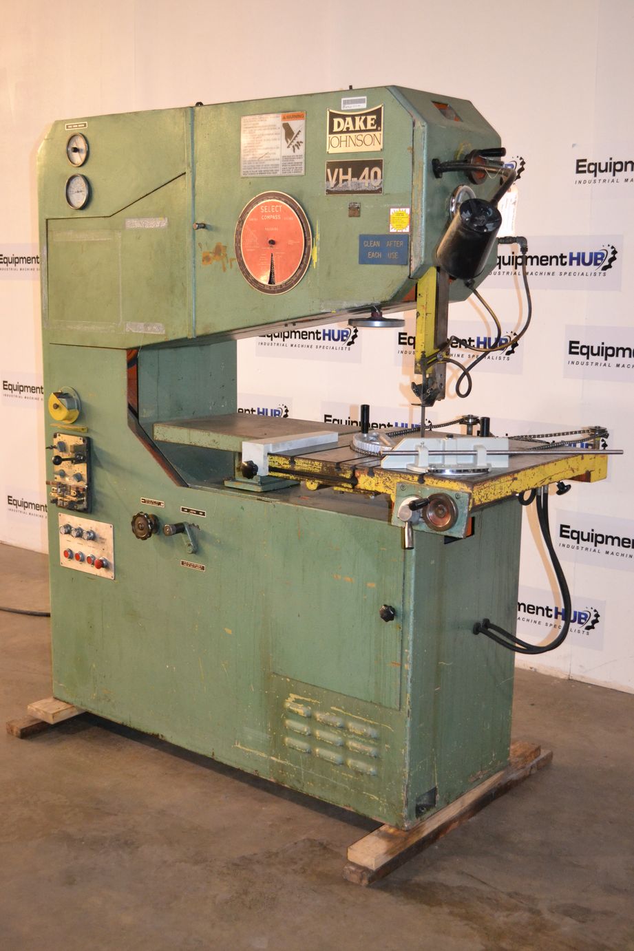 Dake Johnson VH-40 41" Hydraulic Power Feed Table Vertical Band Saw ...
