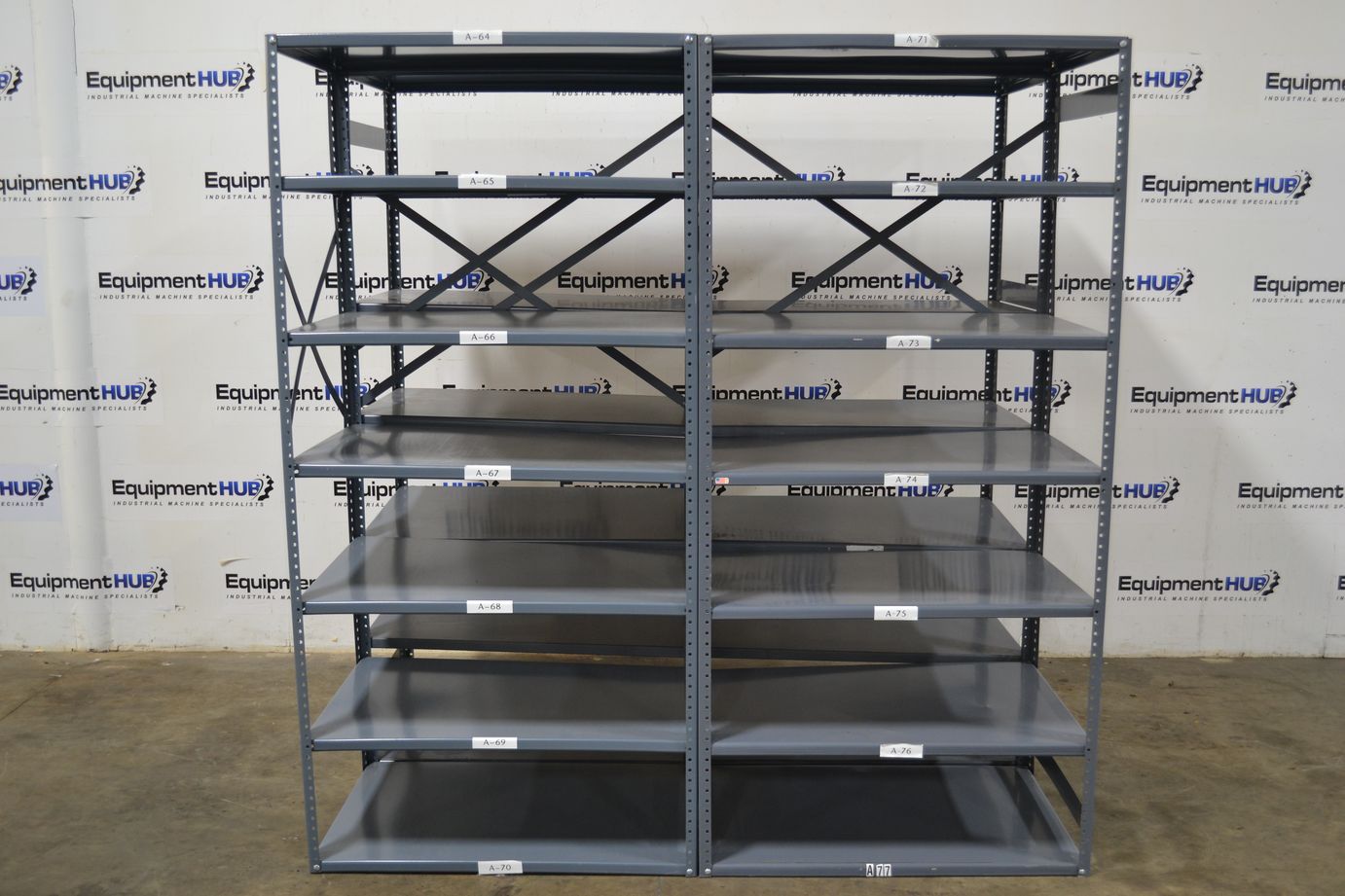 (4) 7 Tier Level Metal Storage Racking Shelves, Shelving, 36" W x 24" D ...