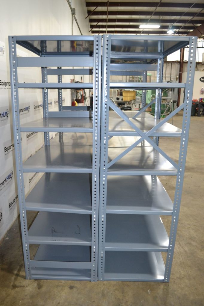 (4) 7 Tier Level Metal Storage Racking Shelves, Shelving, 36" W x 24" D ...