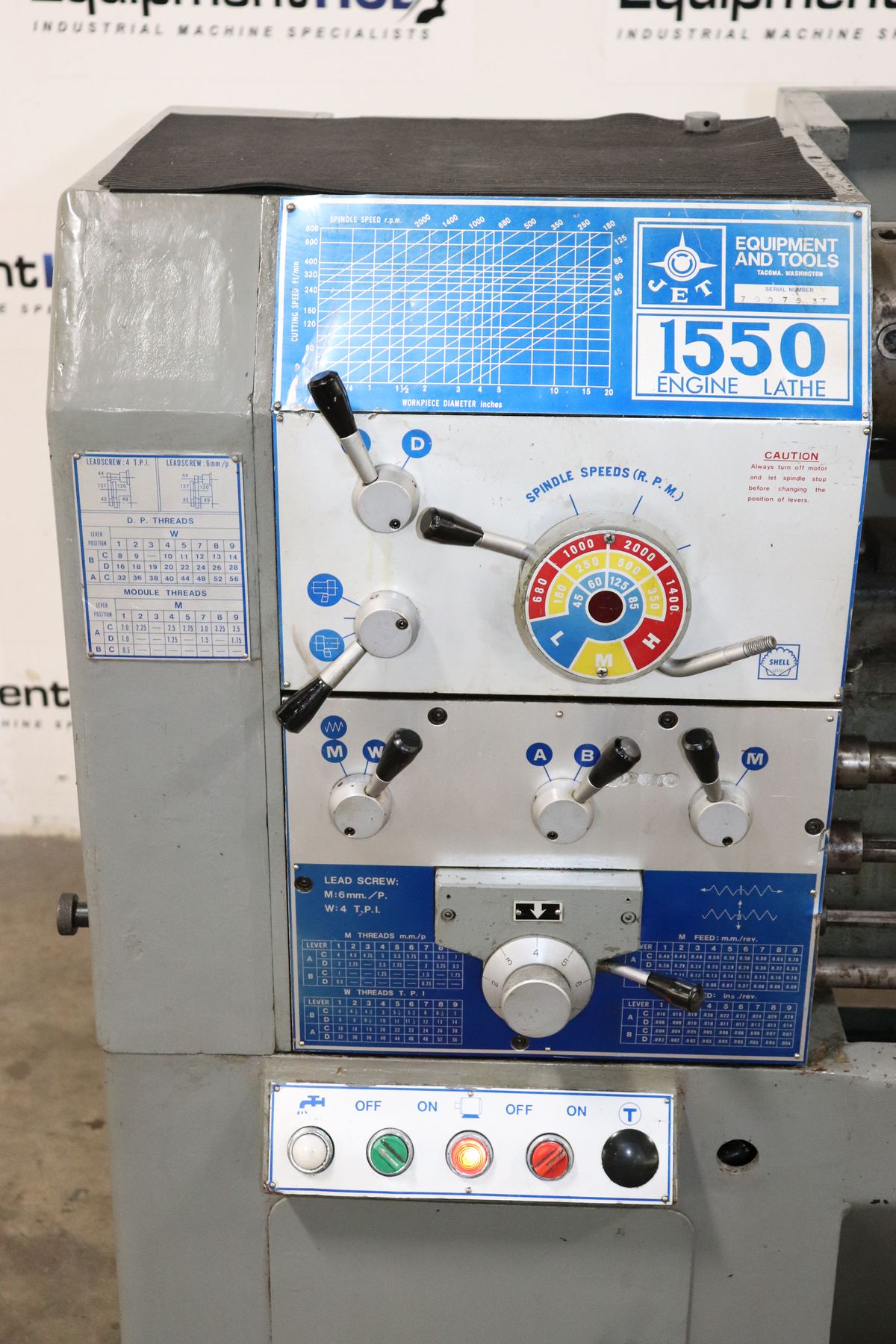 Jet 1550 15" x 50" Geared Head Engine Lathe - The Equipment Hub