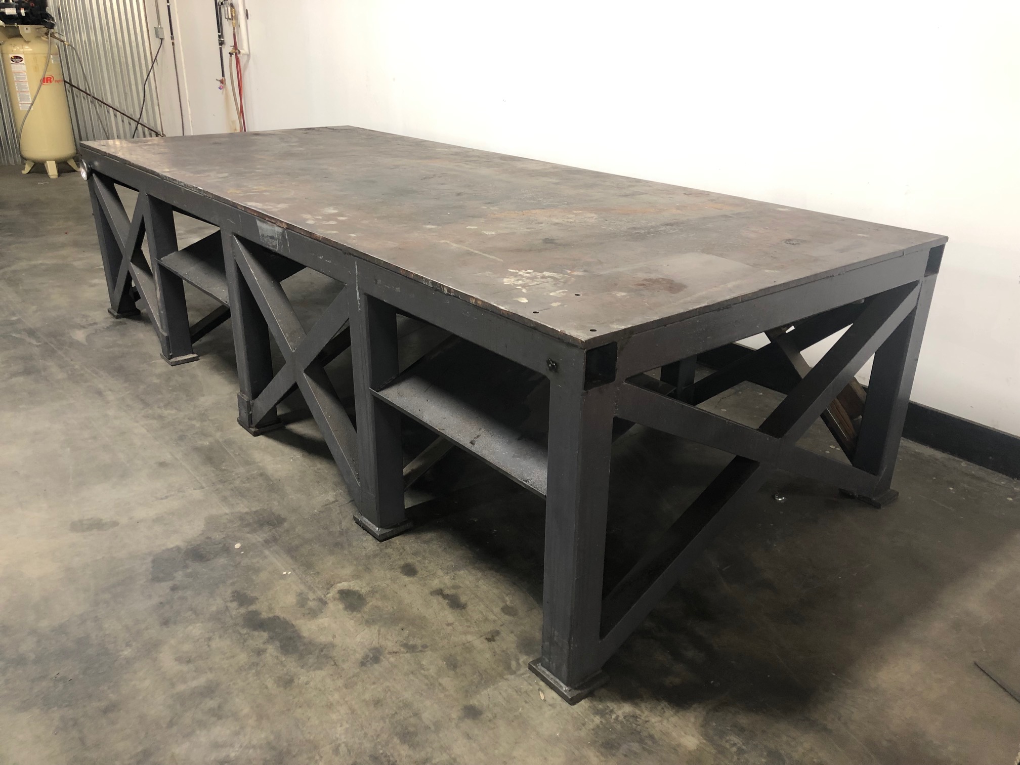 5′ x 12′ x 3′ Steel Work Welding Table 3/4″ Plate Top - The Equipment Hub
