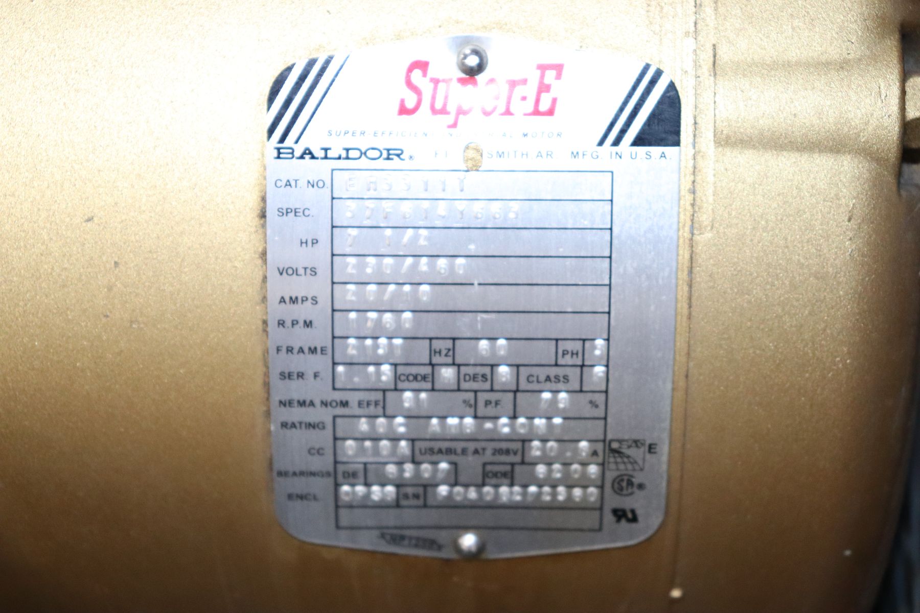 Quincy 340 7.5HP Reciprocating Horizontal 120 Gallon Air Compressor ...