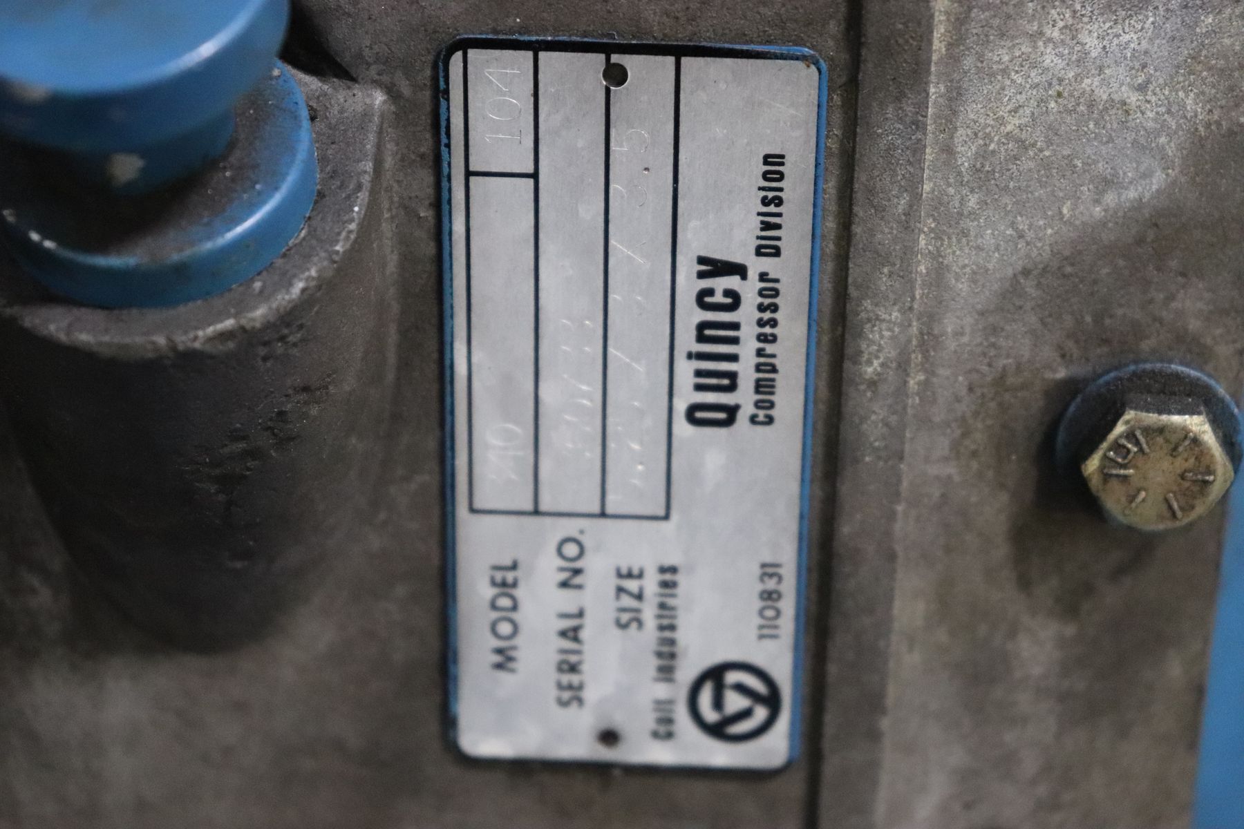 Quincy 340 7.5HP Reciprocating Horizontal 120 Gallon Air Compressor ...