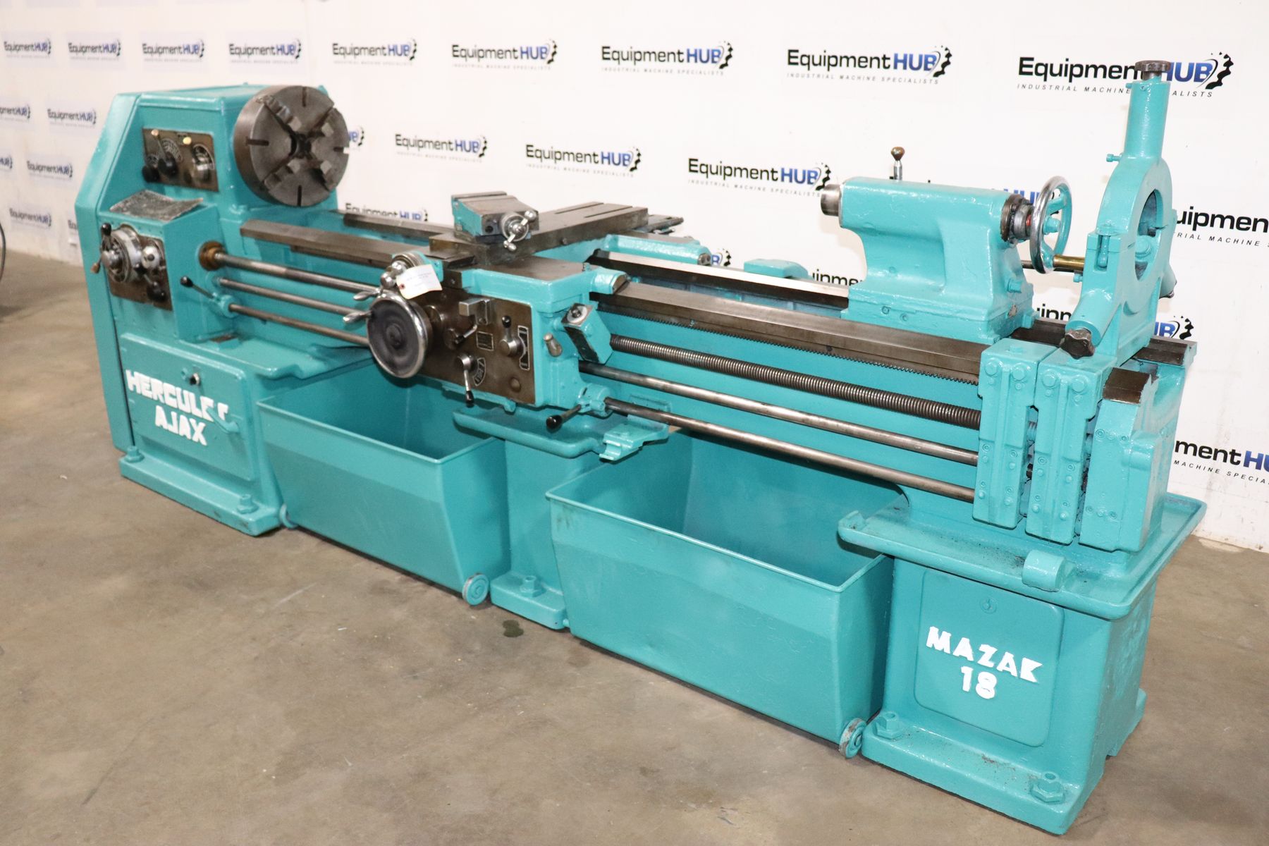 Mazak Hercules Ajax 18 18" x 80" Gap Bed Engine Lathe - The Equipment Hub