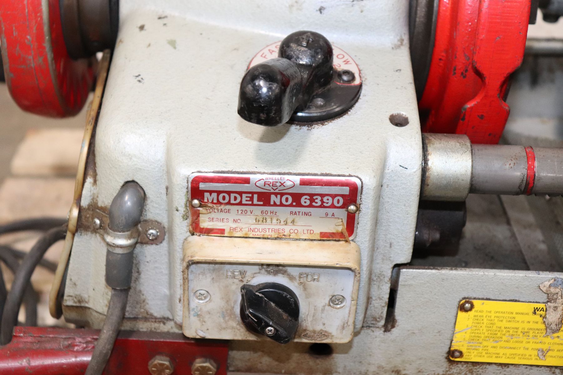 Wheeler Rex 6390 1/2" - 2" Portable Pipe Threader - The Equipment Hub