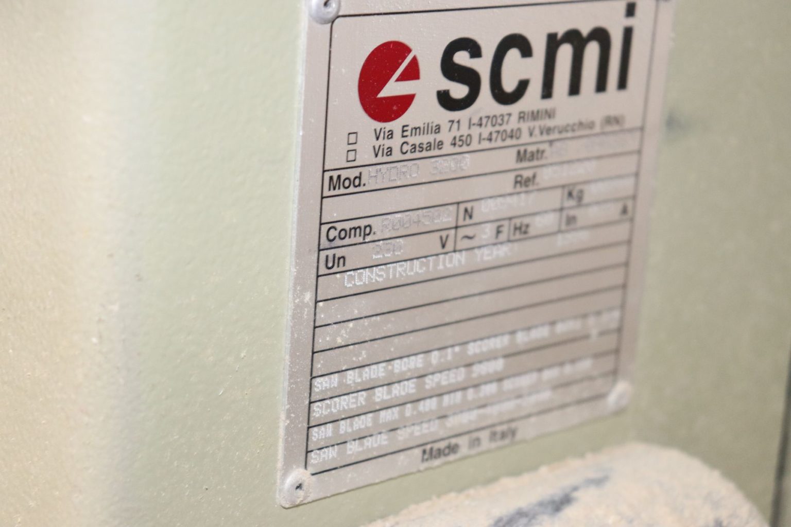 SCMI Hydro 3200 126" Sliding Table Panel Saw - The Equipment Hub