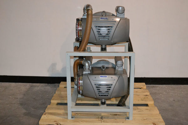 Becker VTLF 2.250 Dual Station 17HP Oil-Less Rotary Vane Vacuum Pump ...