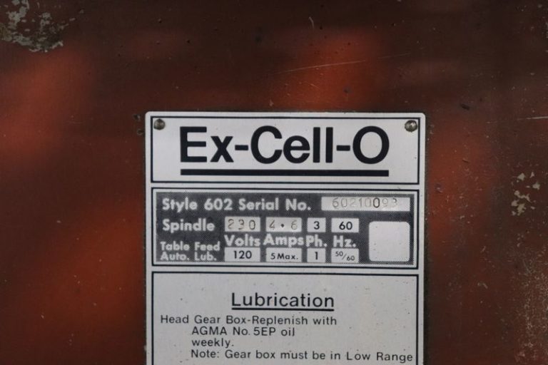 Ex-Cell-O 602 9" x 48" Vertical Milling Machine - The Equipment Hub