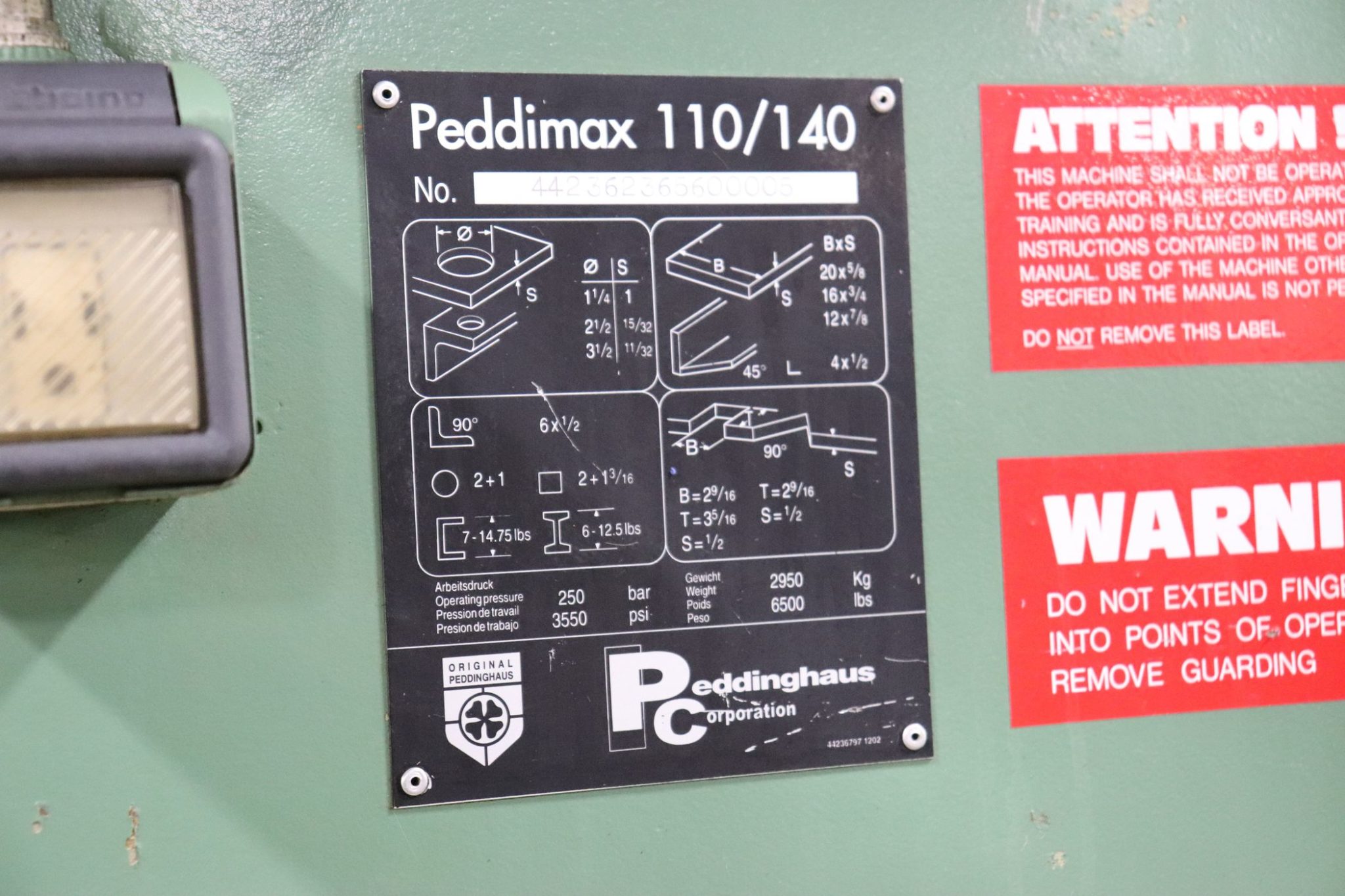 Peddinghaus Peddimax 110/140 110 Ton Ironworker - The Equipment Hub