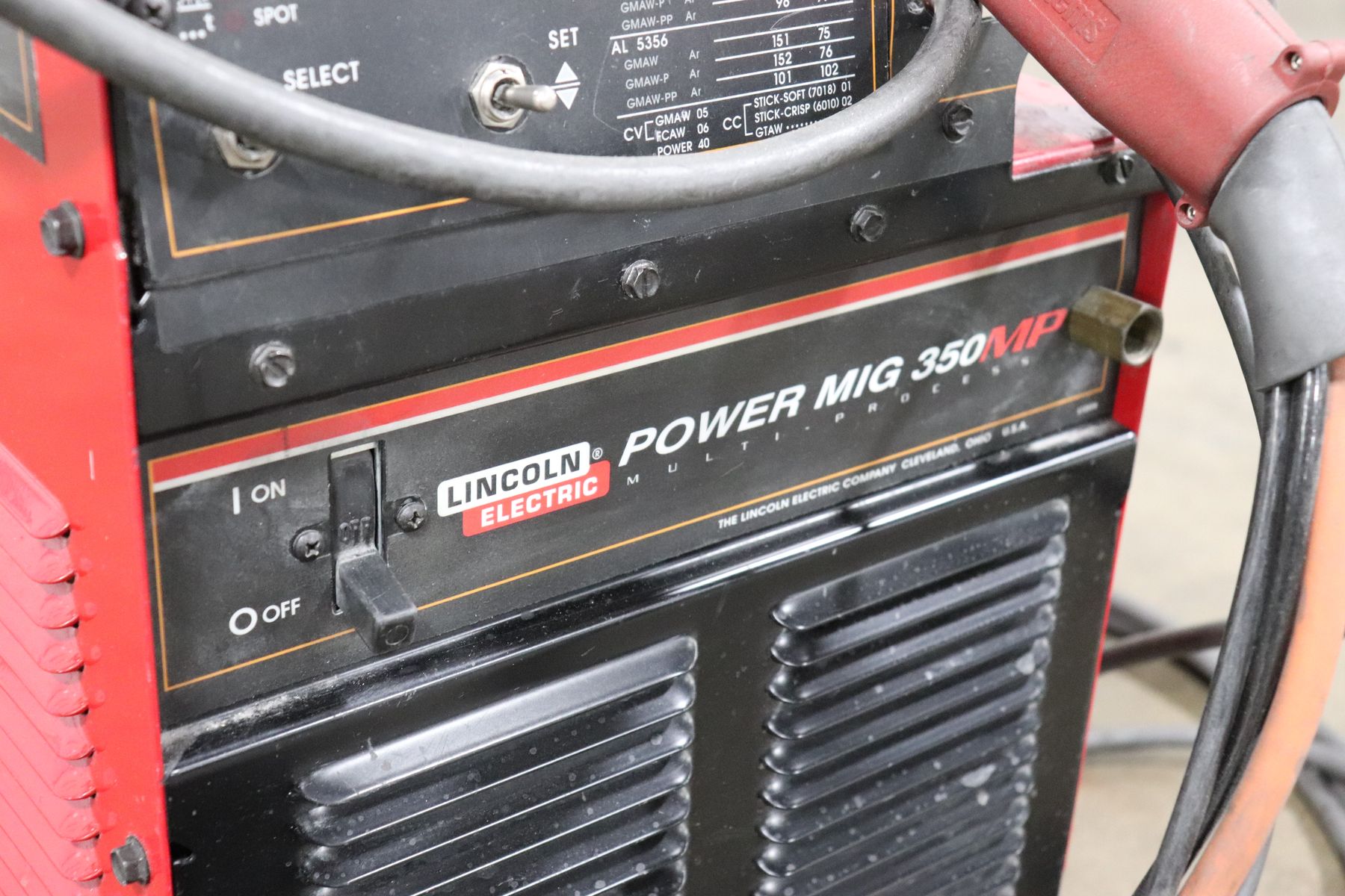 Lincoln Electric Power Mig 350MP Multi-Process Welder w/ Python Push ...