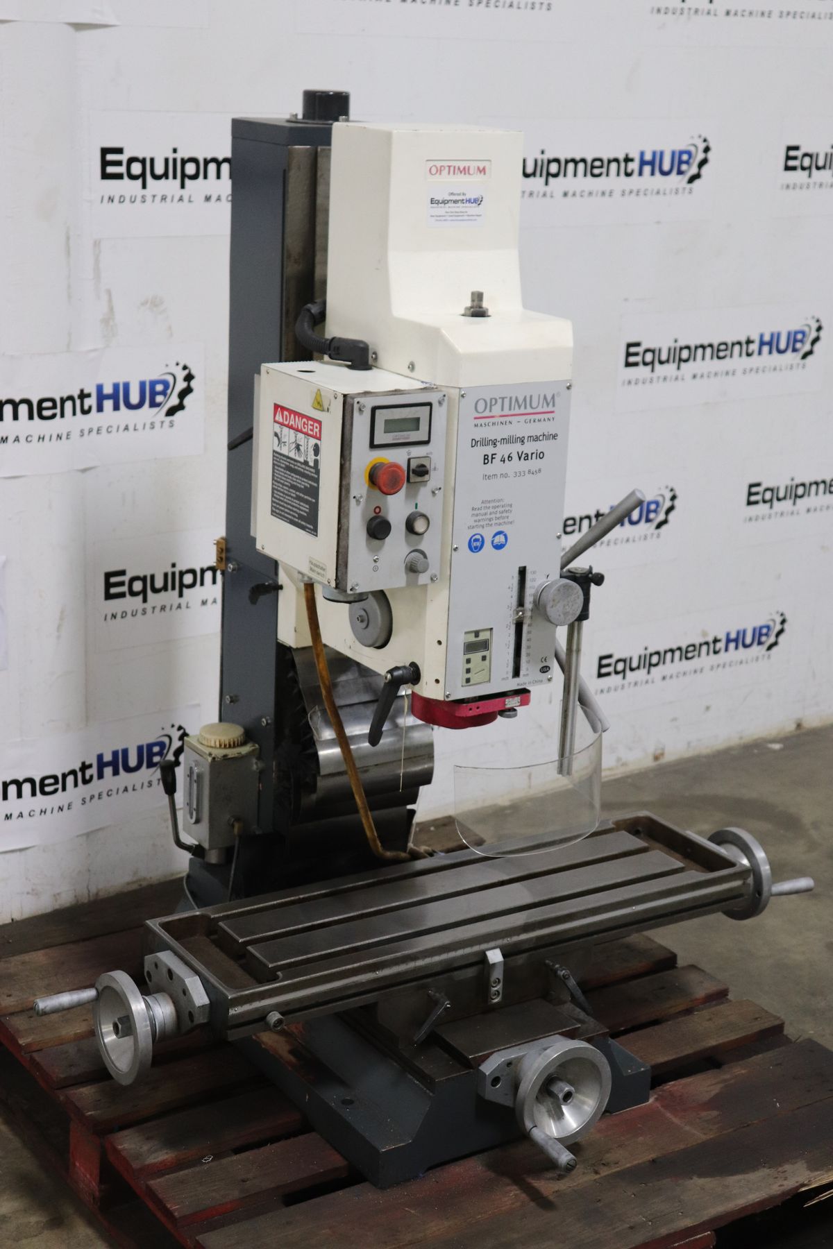 Optimum BF46 Vario Precision Geared Head Squared Column 3HP Mill Drill ...