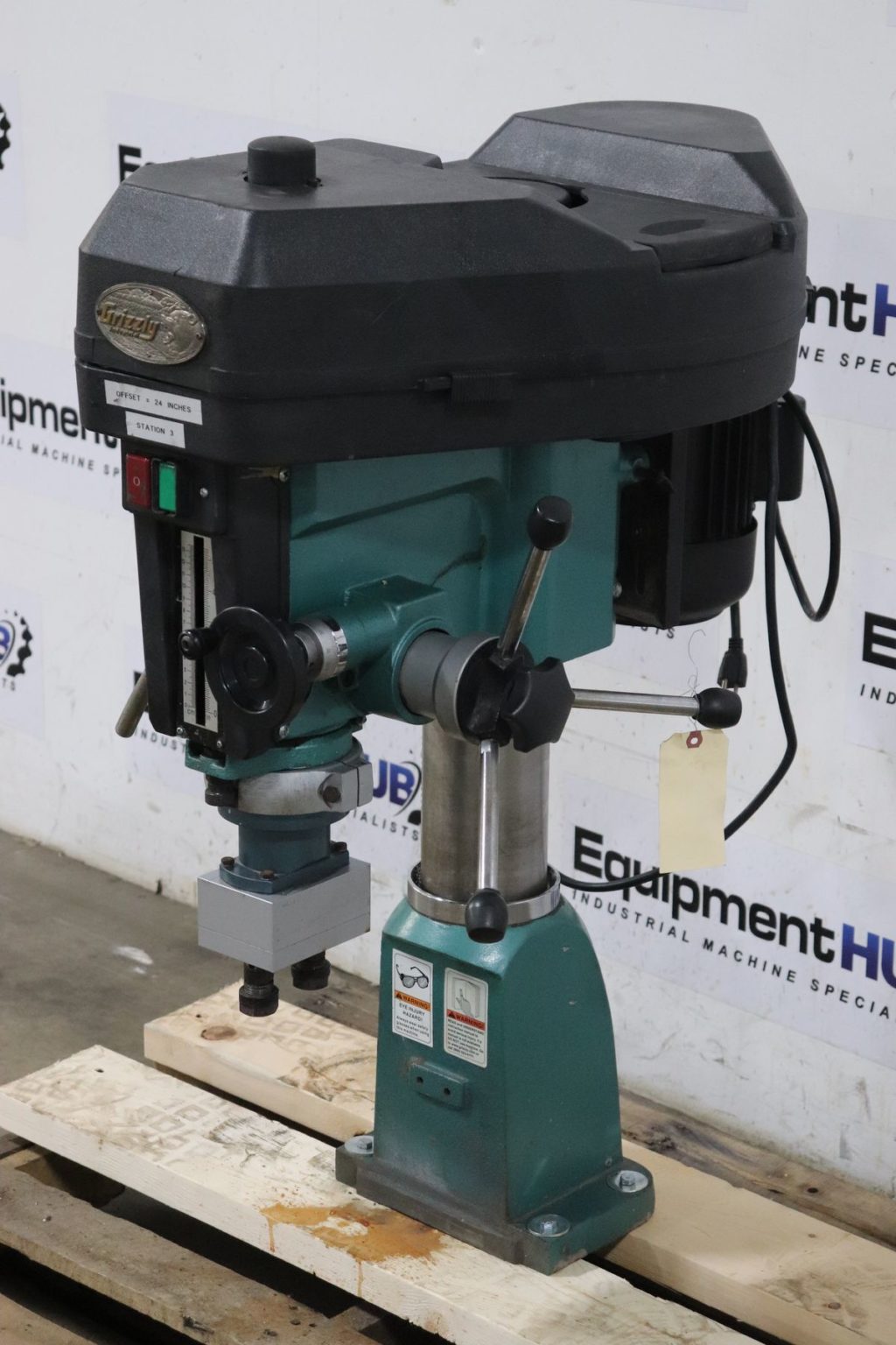 Grizzly G1007 2HP Mill Drill with Long Ger Dual Spindle Boring Head ...