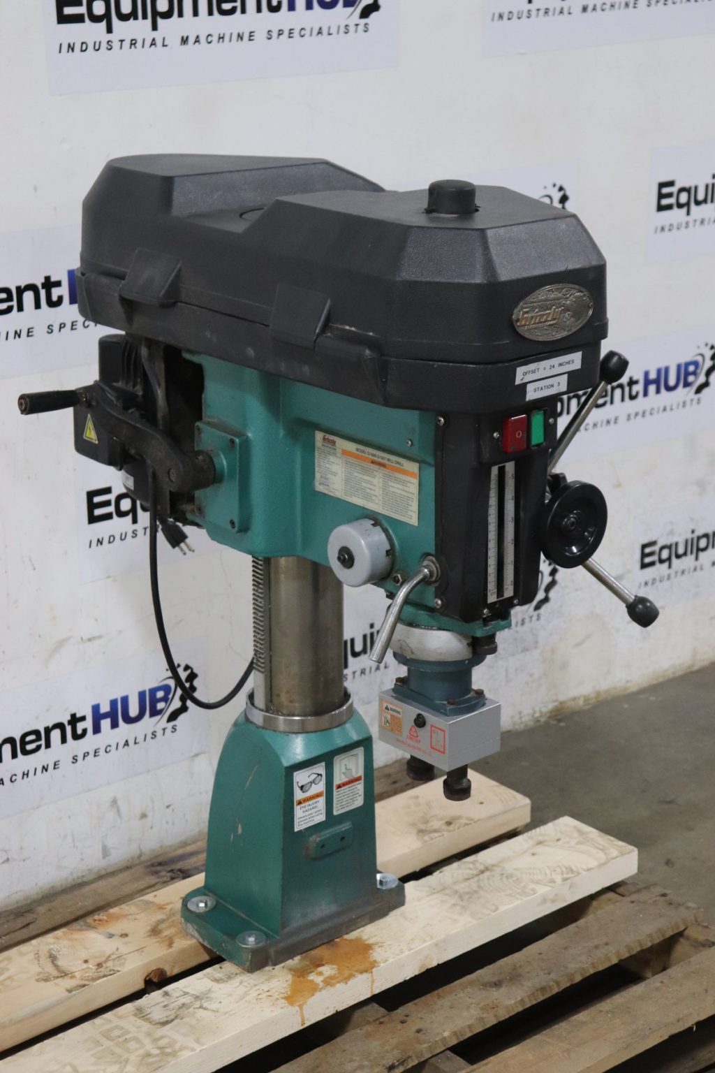 Grizzly G1007 2HP Mill Drill with Long Ger Dual Spindle Boring Head ...