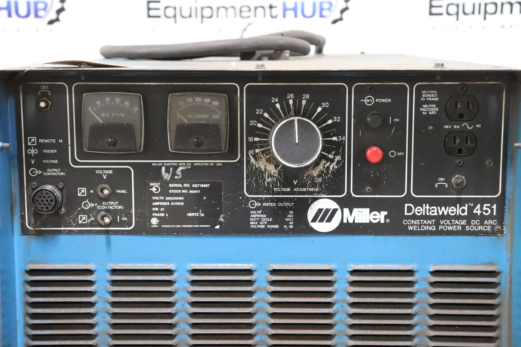 Miller Deltaweld 451 Constant Voltage DC Arc Welding Power Source ...
