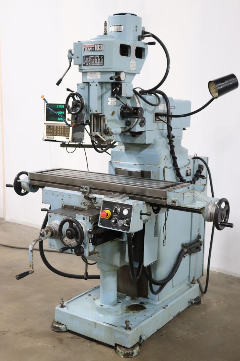 Amada AM-103 Heavy Duty Vertical Milling Machine w/ 3-Axis DRO - The ...