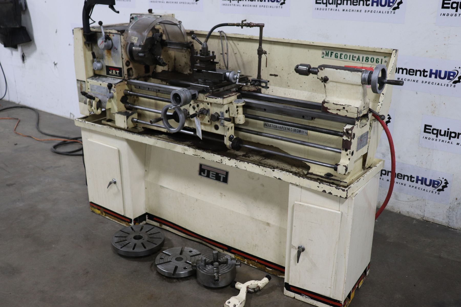 Jet GHB-1340 13" x 40" Geared Head Bench Lathe w/ Acu-Rite DRO - The ...