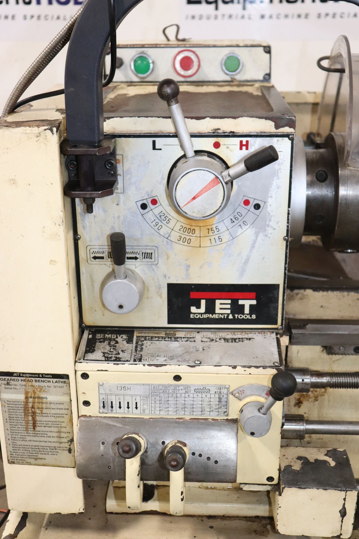 Jet GHB-1340 13" x 40" Geared Head Bench Lathe w/ Acu-Rite DRO - The ...