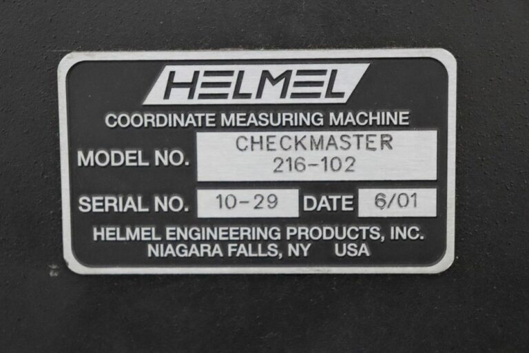 Helmel Checkmaster 216-102 Manual Coordinate Measuring Machine, CMM ...