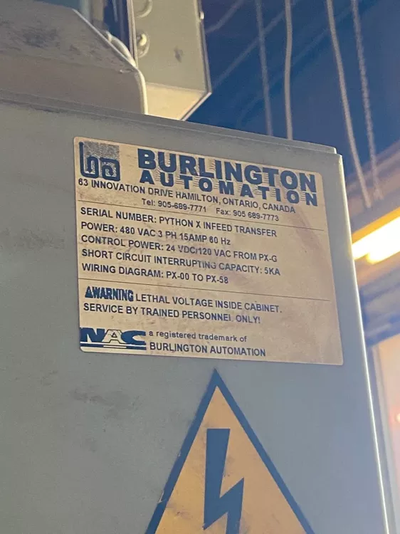 Burlington Automation Python X CNC 6 Axis Beam Line Hypertherm HPR400XP ...