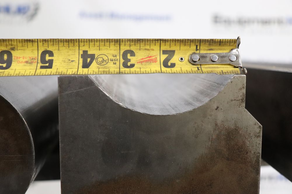 72" Long 4" Round Top & Bottom Press Brake Die Sets, 36" Each, European ...