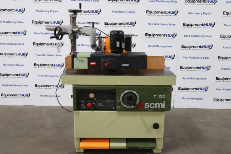 SCMI T130-N Heavy Duty 9HP Wood Shaper w/ Samco Eurouno Power Feeder ...
