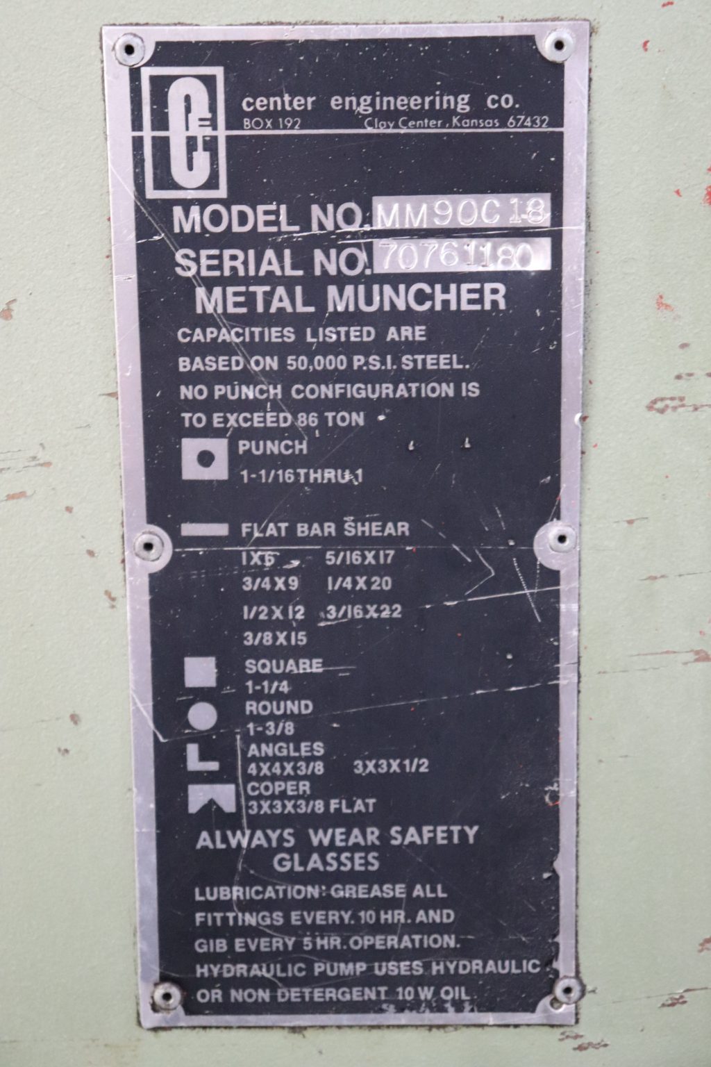 Metal Muncher MM90C18 90 Ton Hydraulic Ironworker - The Equipment Hub