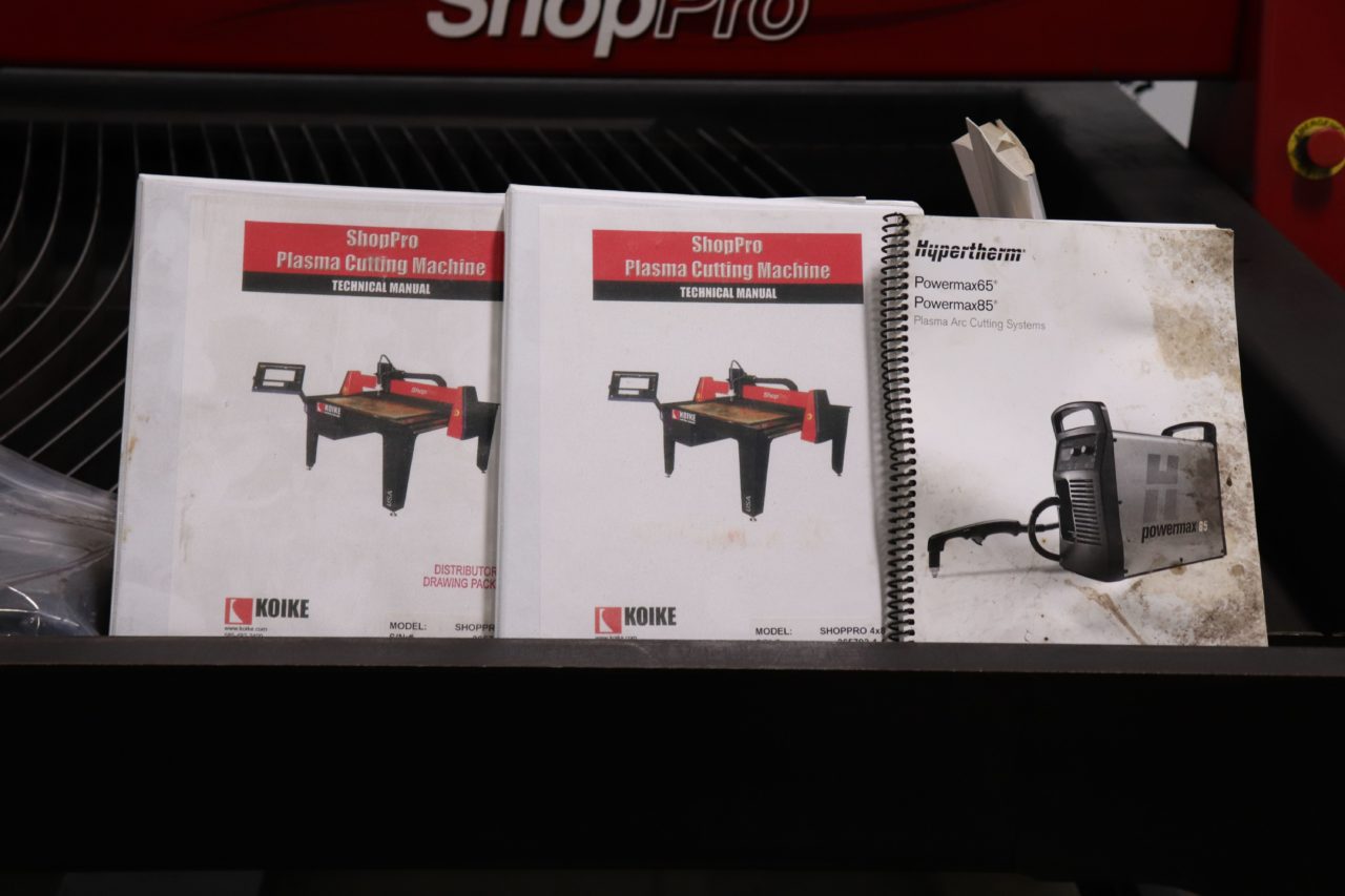 Koike Shop-Pro 4' x 8' CNC Plasma Cutting Table with Hypertherm ...