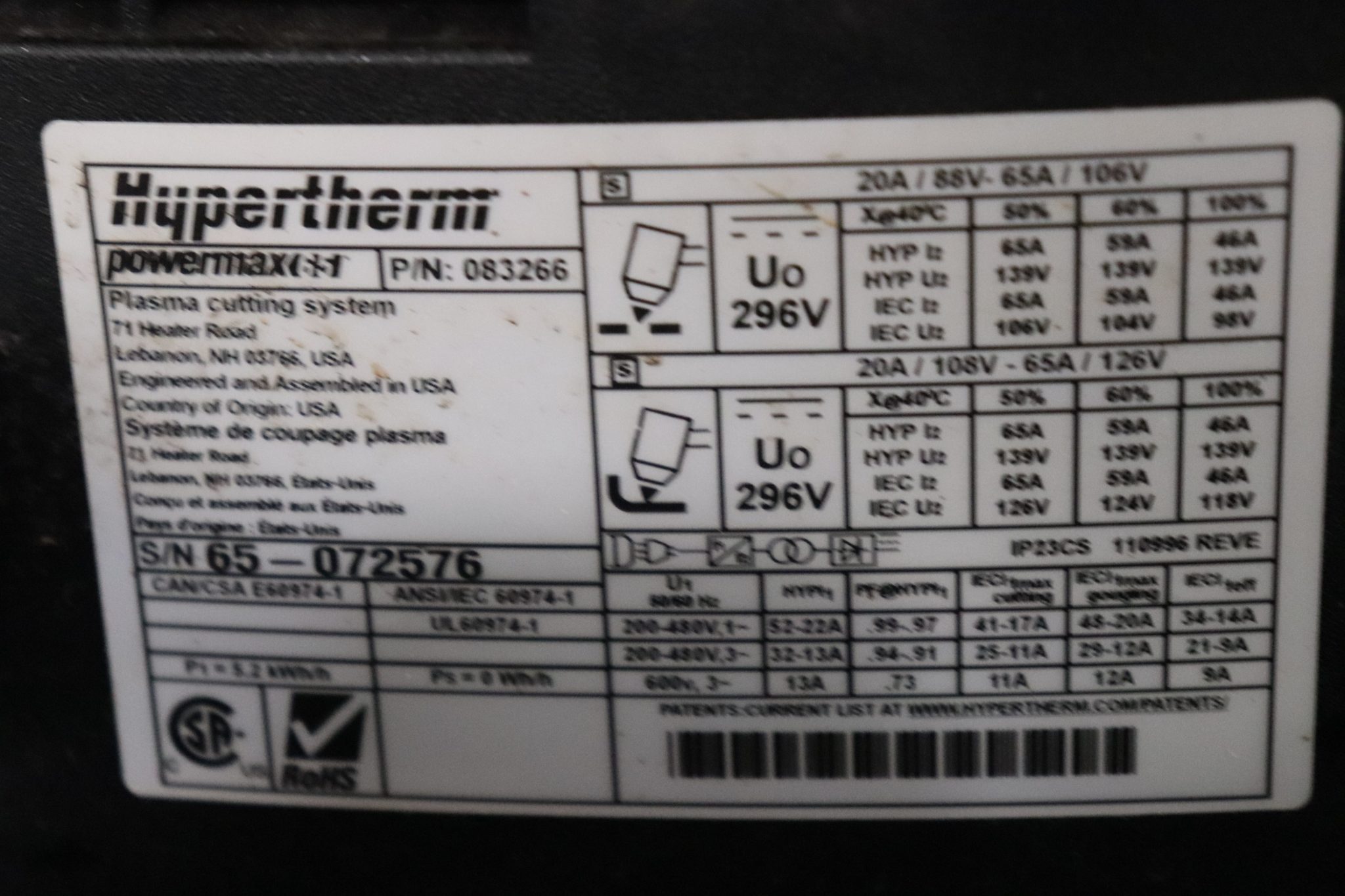 Koike Shop-Pro 4' x 8' CNC Plasma Cutting Table with Hypertherm ...