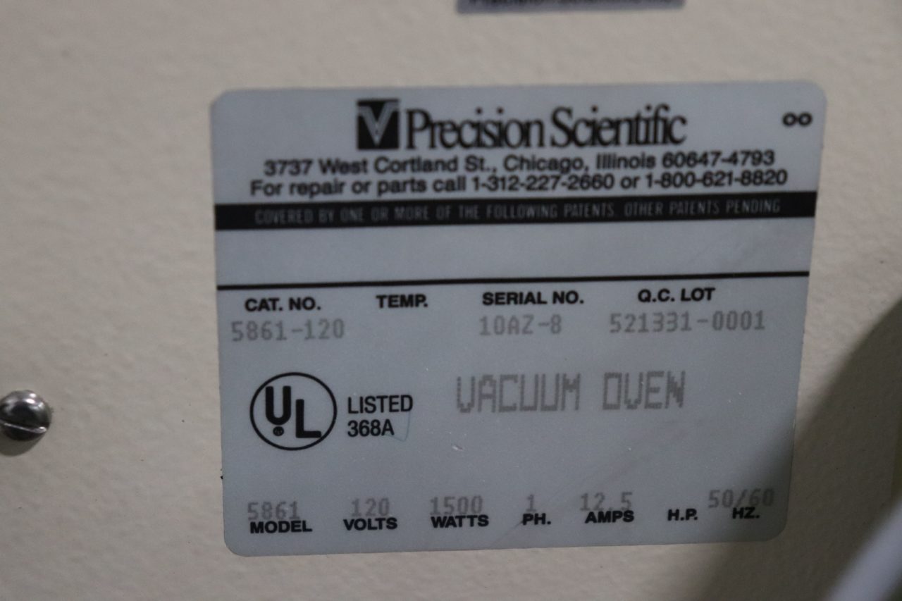 Napco 5861 24" x 18" x 18" Vacuum Oven with Busch Pump - The Equipment Hub