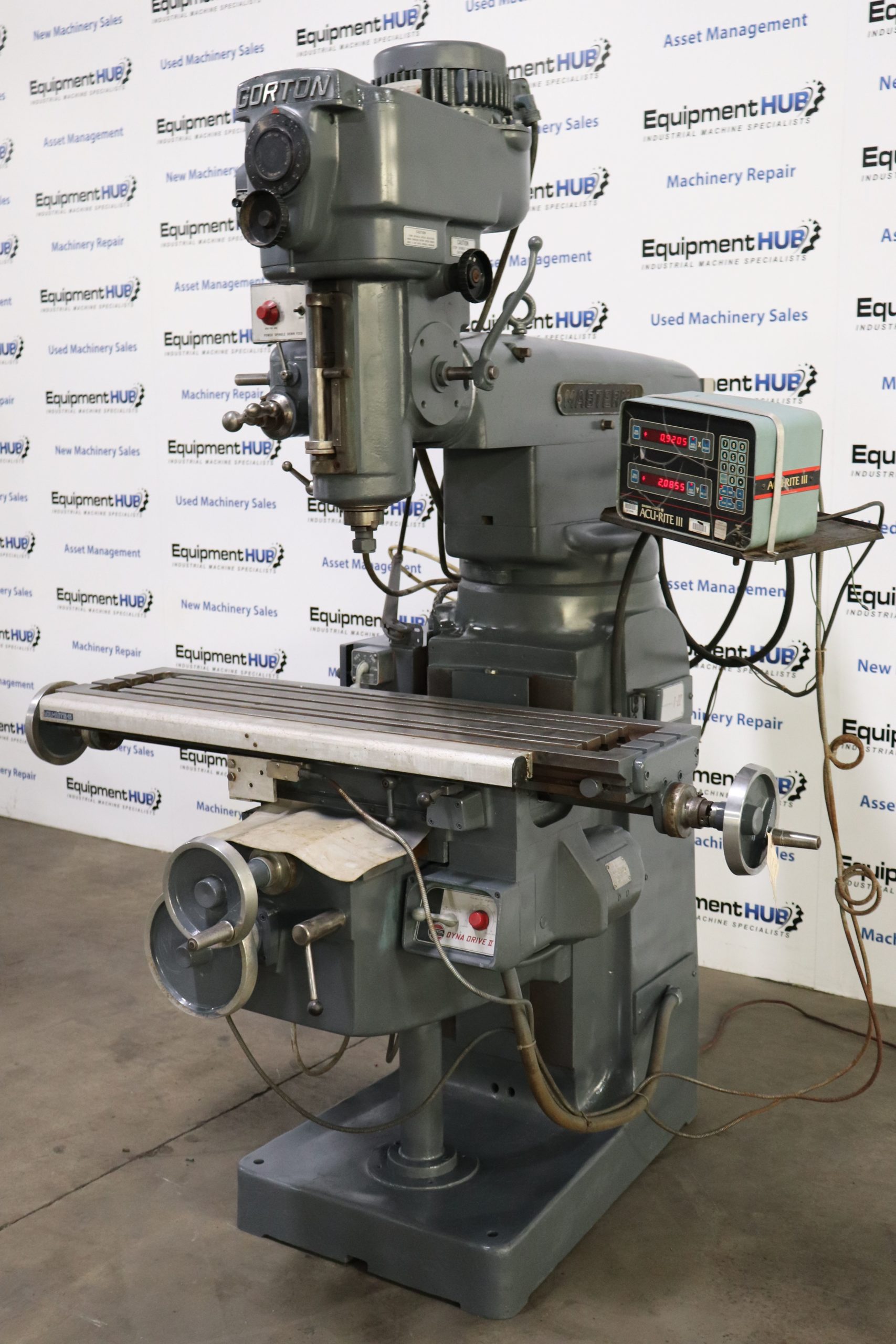 Gorton MasterMil 1-22 12" x 48" Variable Speed Vertical Milling Machine ...