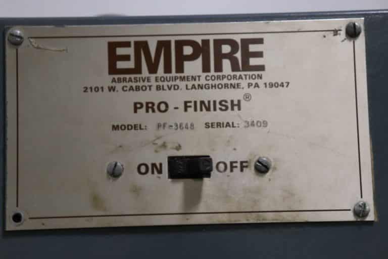 Empire PF-3648 36" x 48" Pro-Finish Pressure Blast Cabinet - The ...