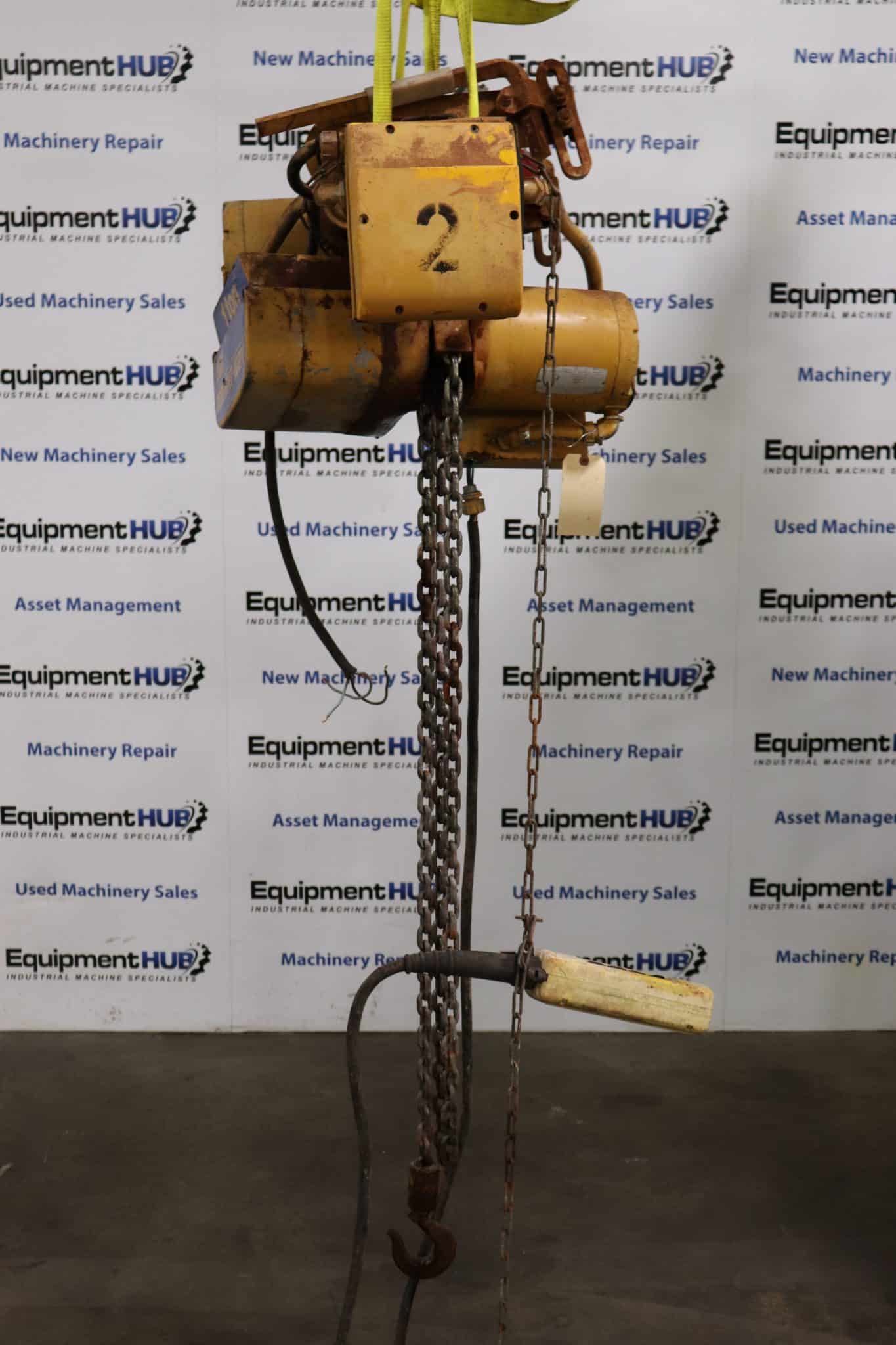 Order Now - Acco Wright-Way 1 Ton Electric Chain Hoist w/ Trolley