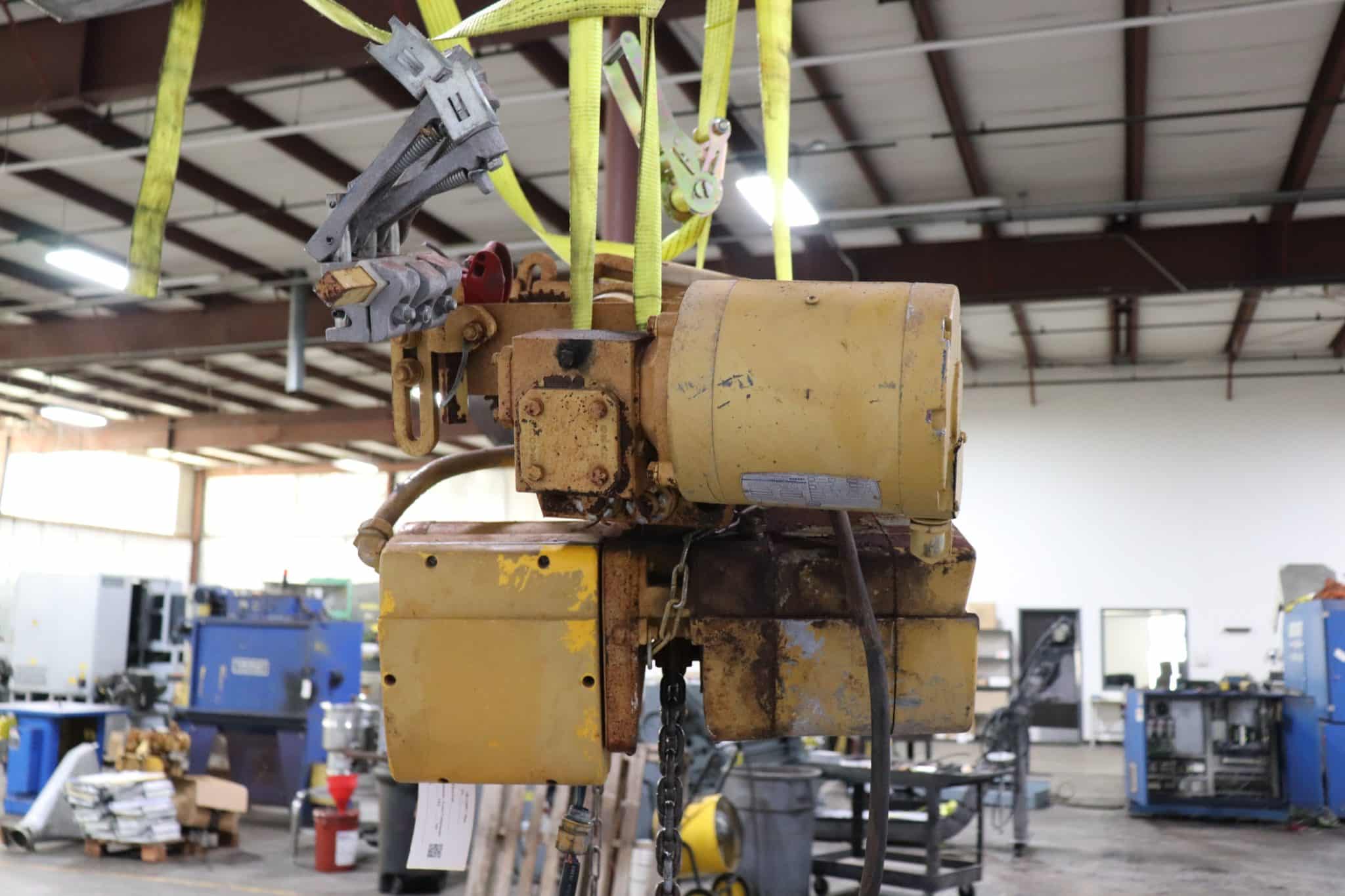 Order Now - Acco Wright-Way 1 Ton Electric Chain Hoist w/ Trolley