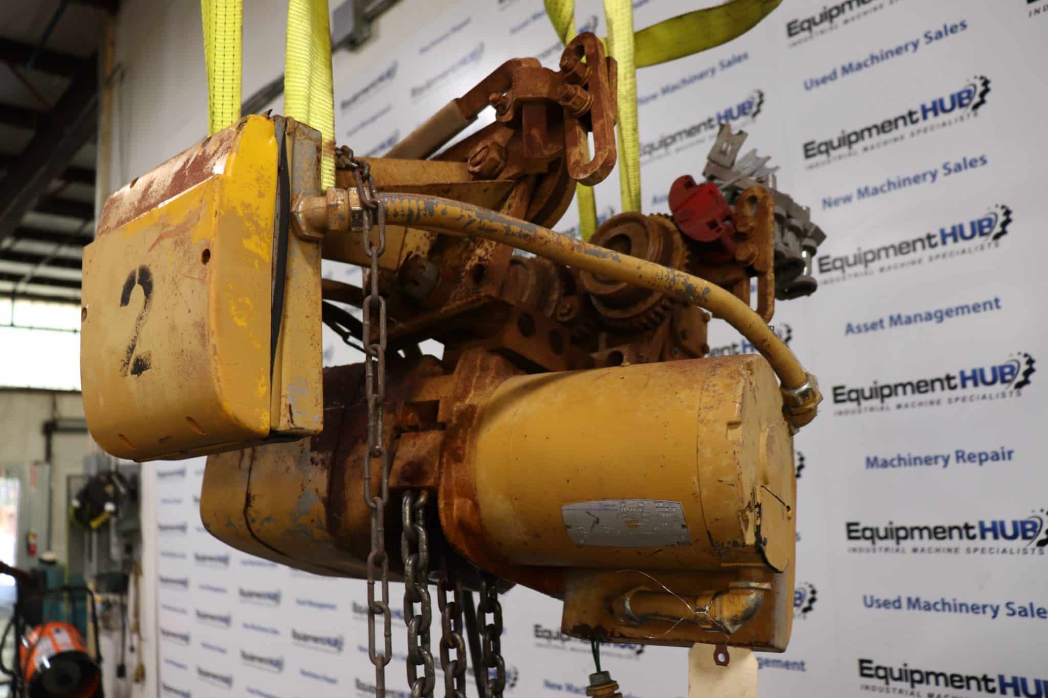 Order Now - Acco Wright-Way 1 Ton Electric Chain Hoist w/ Trolley