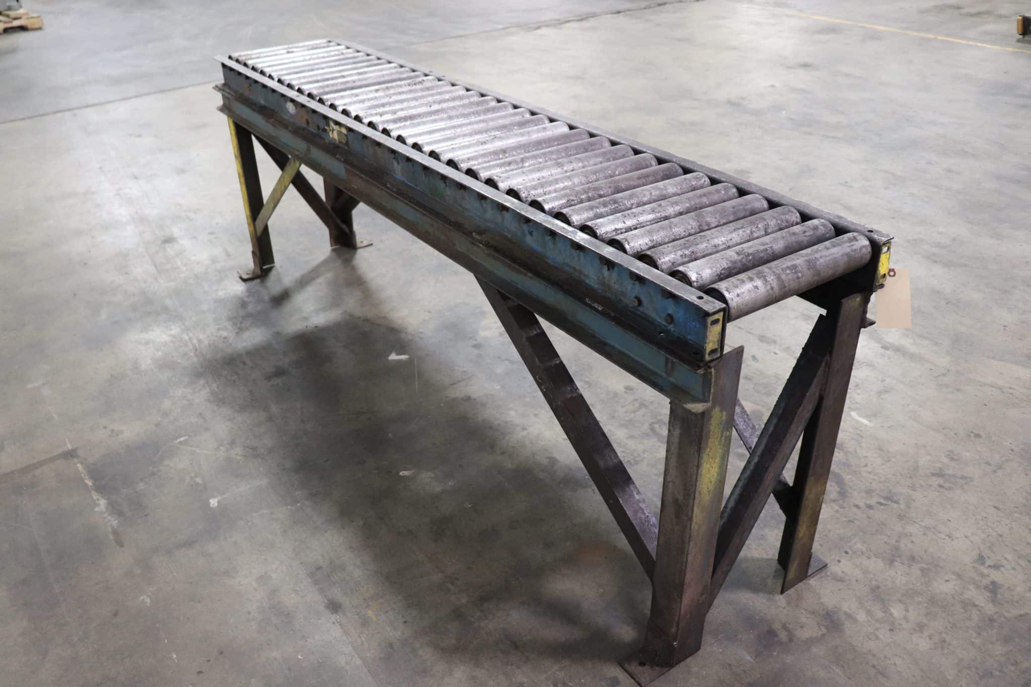Lewco 18" Wide x 90-5/8" Long Heavy Duty Gravity Roller Conveyor - The ...