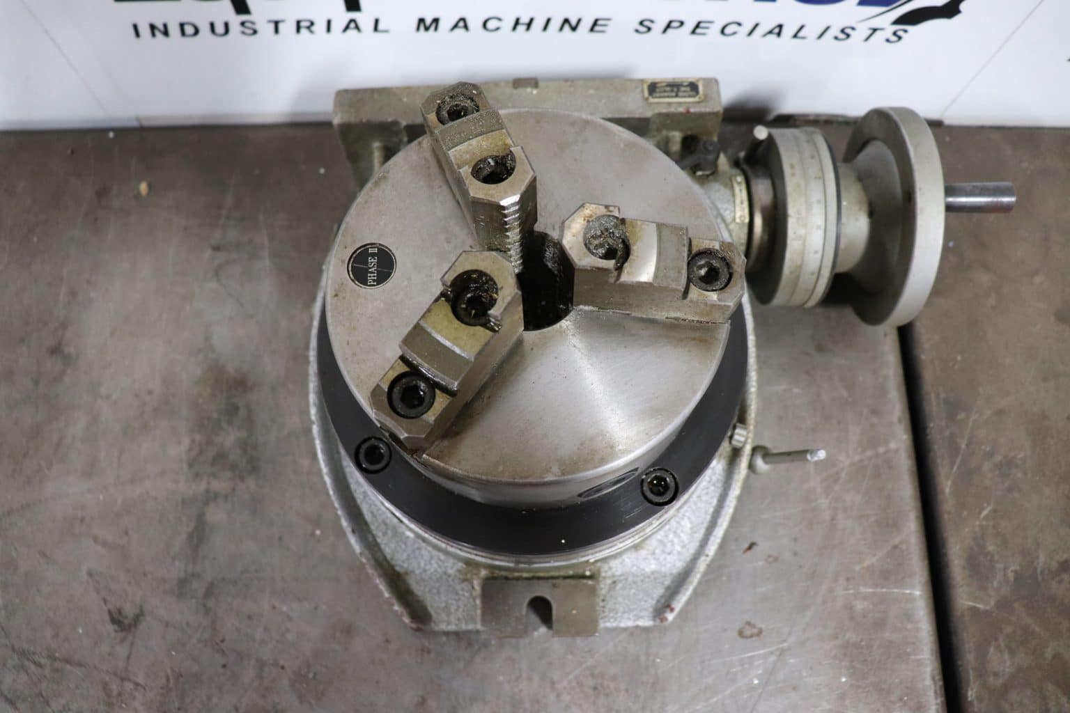 Phase II 221-30 Horizontal / Vertical 8" Rotary Table w/ 3 Jaw Chuck ...