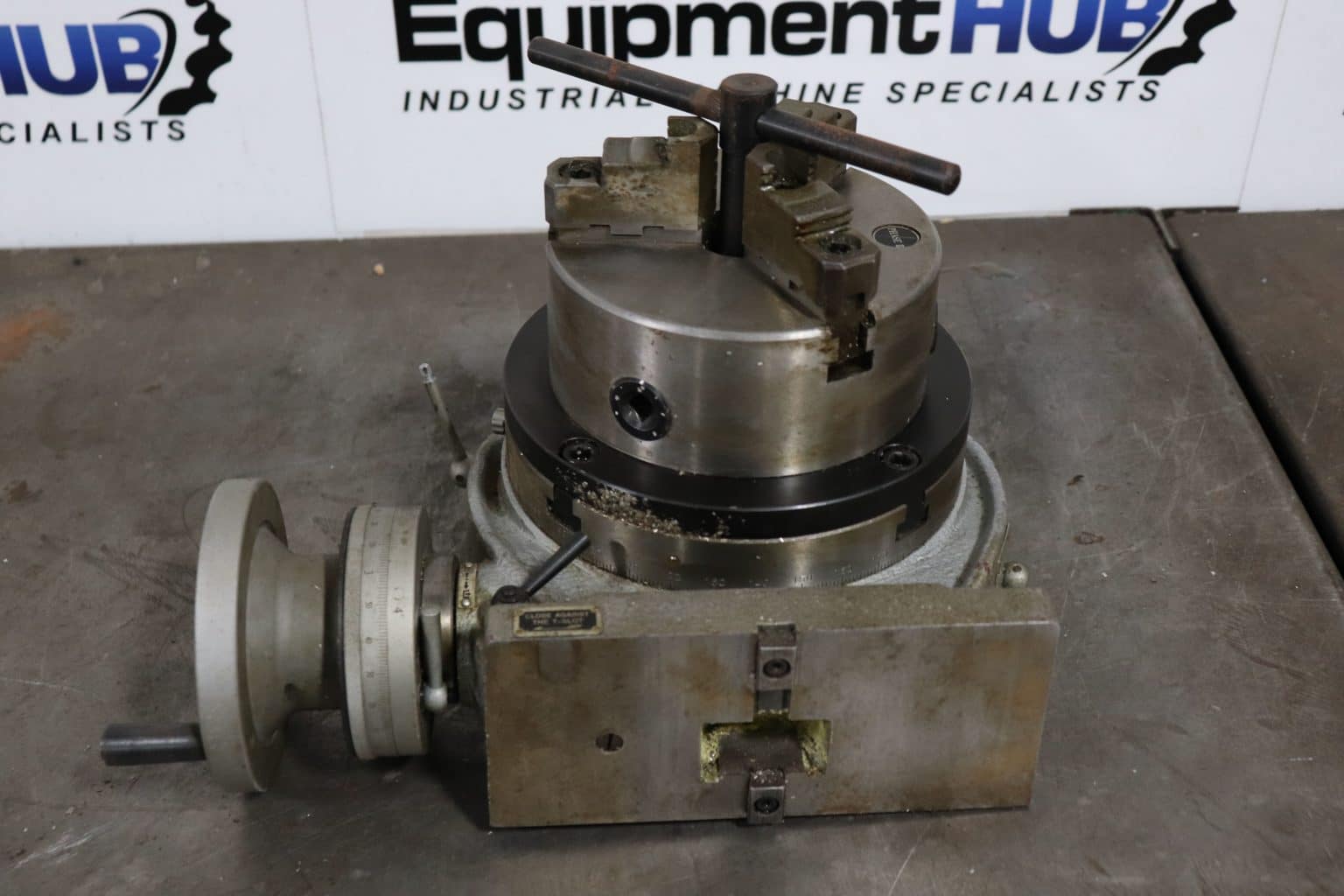 Phase II 221-30 Horizontal / Vertical 8" Rotary Table w/ 3 Jaw Chuck ...