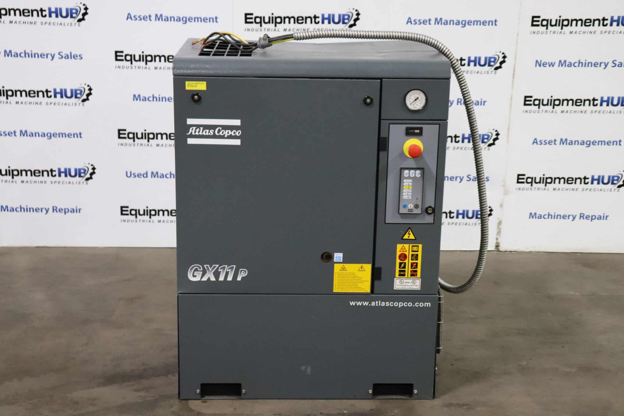 Atlas Copco GX11P 15HP Rotary Screw Air Compressor - The Equipment Hub