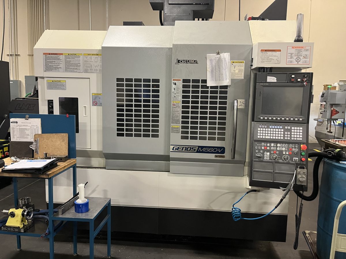Okuma Genos M560-V CNC Vertical Machining Center, Nikken 4th Axis - The ...