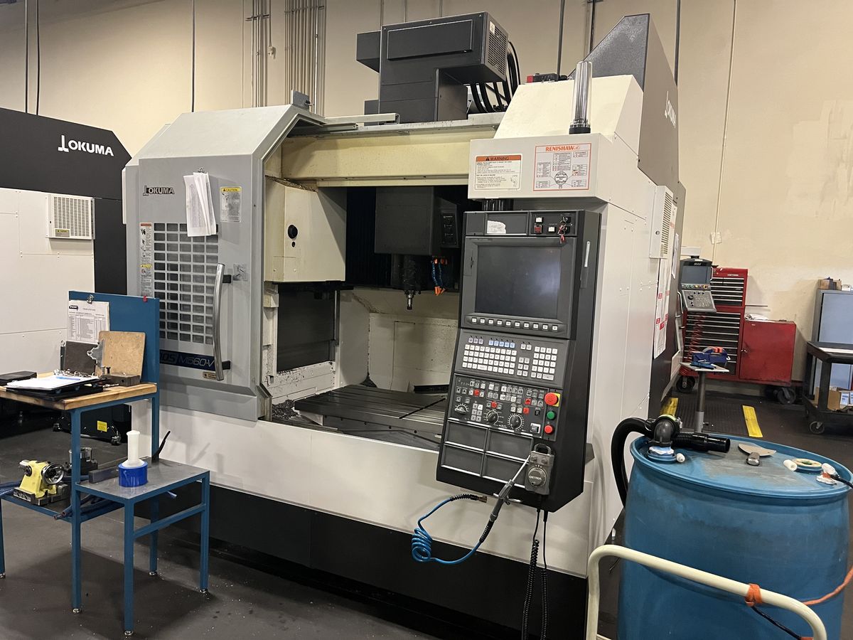 Okuma Genos M560-V CNC Vertical Machining Center, Nikken 4th Axis - The ...
