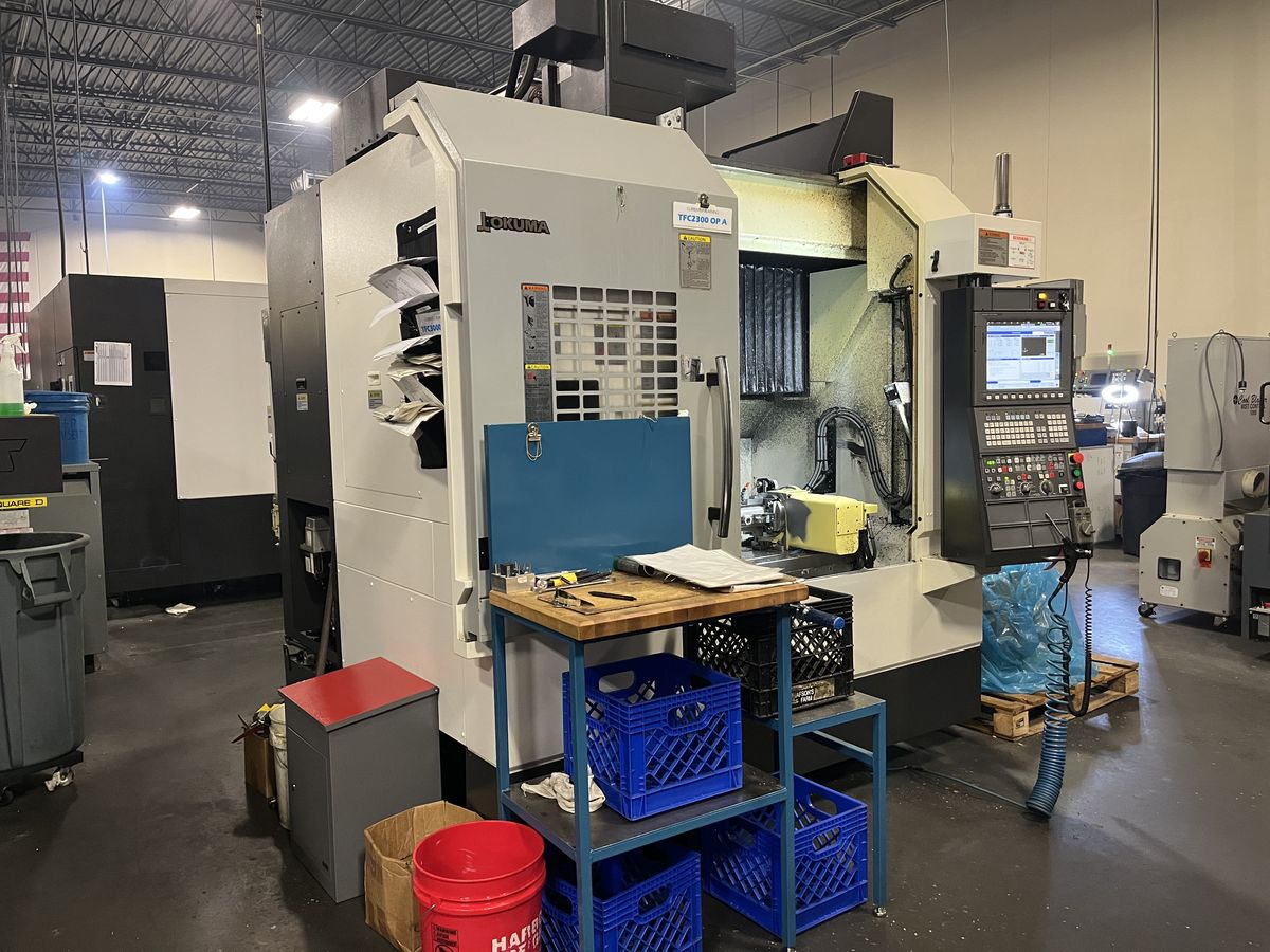 Okuma Genos M460-VE CNC Vertical Machining Center, Nikken 4th Axis ...