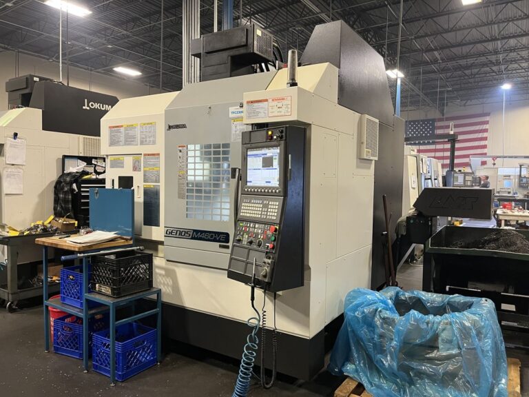 Okuma Genos M460-VE CNC Vertical Machining Center, Nikken 4th Axis ...