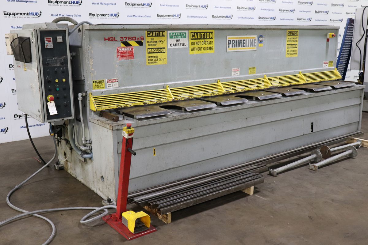 Baykal Primeline HGL 3760X6 12' x 1/4" Hydraulic Shear w/ Powered Back ...