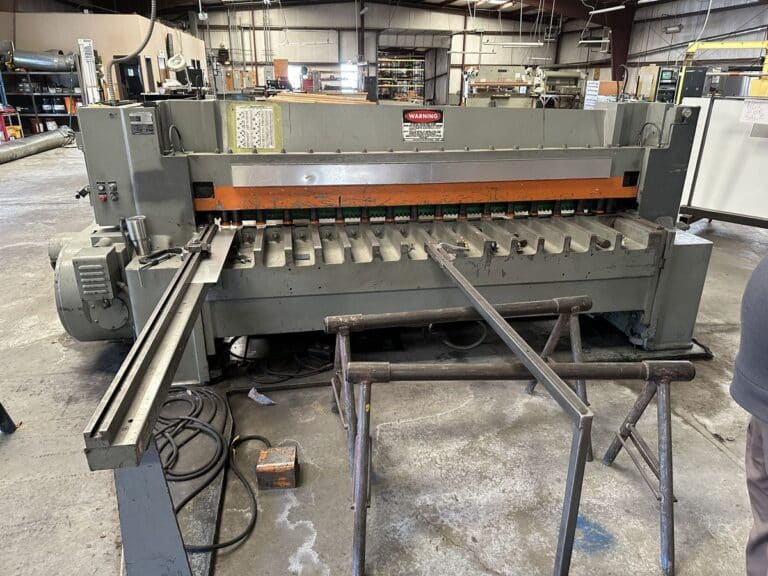 Niagara 187-8 NC 3/16" x 8' Power Squaring Shear with Manual Backgauge ...
