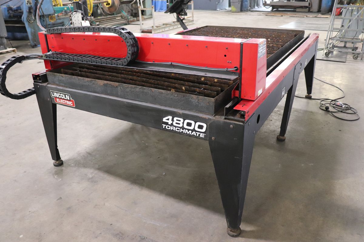 Lincoln Torchmate 4800 4' x 8' CNC Cutting Table with FlexCut 125 Amp Plasma Cutter Source - The ...